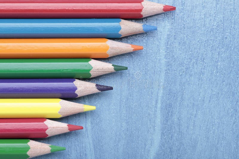 145 Pencil Crayons Horizontal Rainbow Colors Photos - Free & Royalty ...