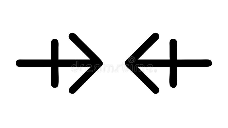 Horizontal Compression Arrows Icon, Shrink, Minimize, and Condense ...