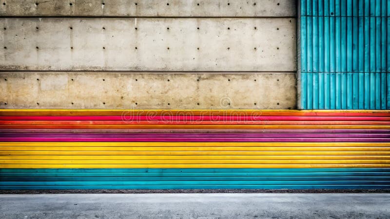 Horizontal Concrete Lines Background Abstract Texture with Ample Left ...