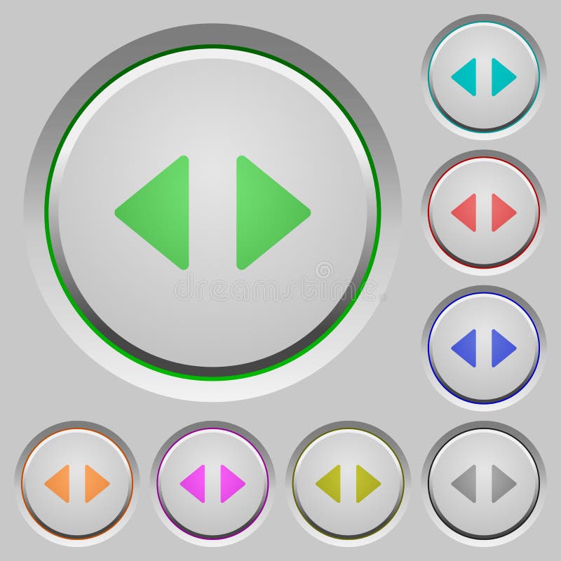 Horizontal Control Arrows Push Buttons Stock Vector - Illustration of ...