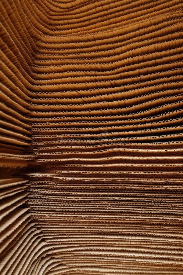 Horizontal Corrugated Cardboard Close-up Stock Illustration ...
