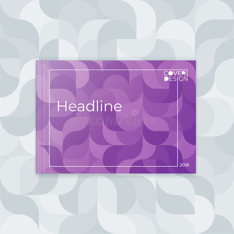 Horizontal Cover Template A4. Wavy Abstract Design Stock Vector ...