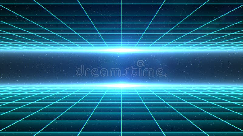 Horizontal Matrix Grid in Space Stock Illustration - Illustration of ...
