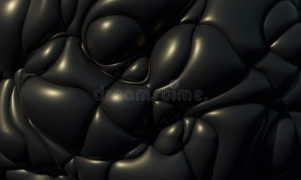 Horizontal 3d Wavy Abstract Background. Blobs Wallpaper Stock ...