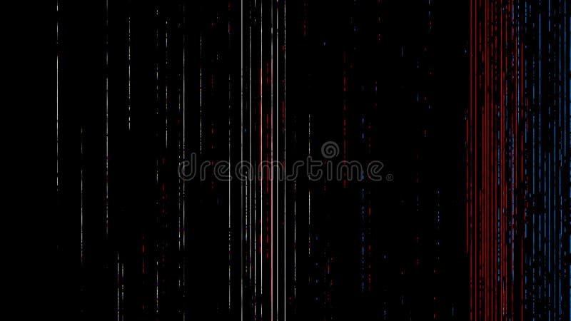 Horizontal Damage Bars with Blue and Red Channel on Black Screen. Stock ...