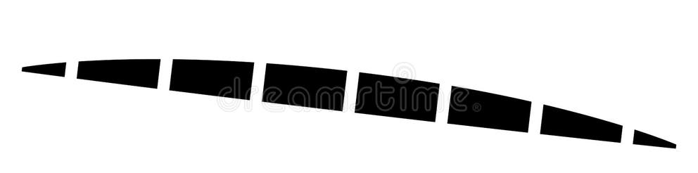 Horizontal Dashed, Segmented Lines Design Shape Element Stock Vector ...