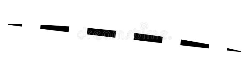 Horizontal Dashed, Segmented Lines Design Shape Element Stock Vector ...