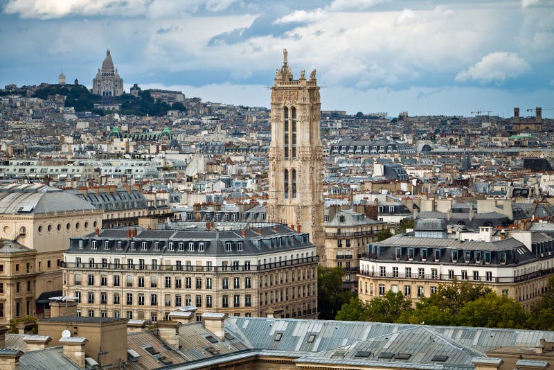 L'horizontal De La Ville De Paris, France Image stock - Image du temple ...
