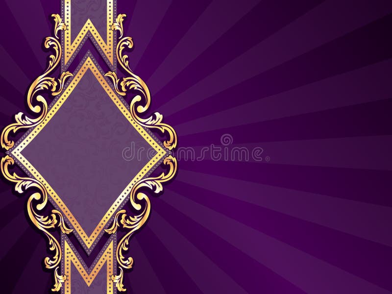Horizontal Diamond-shaped Purple Banner Stock Vector - Illustration of ...
