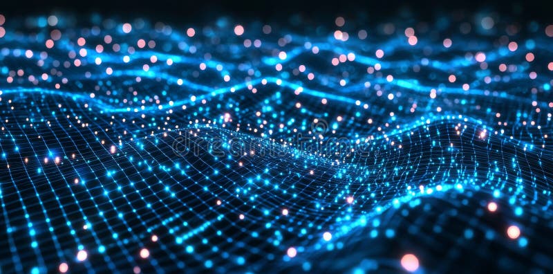 Horizontal Digital Technology Layout and Showcase Illustration for ...