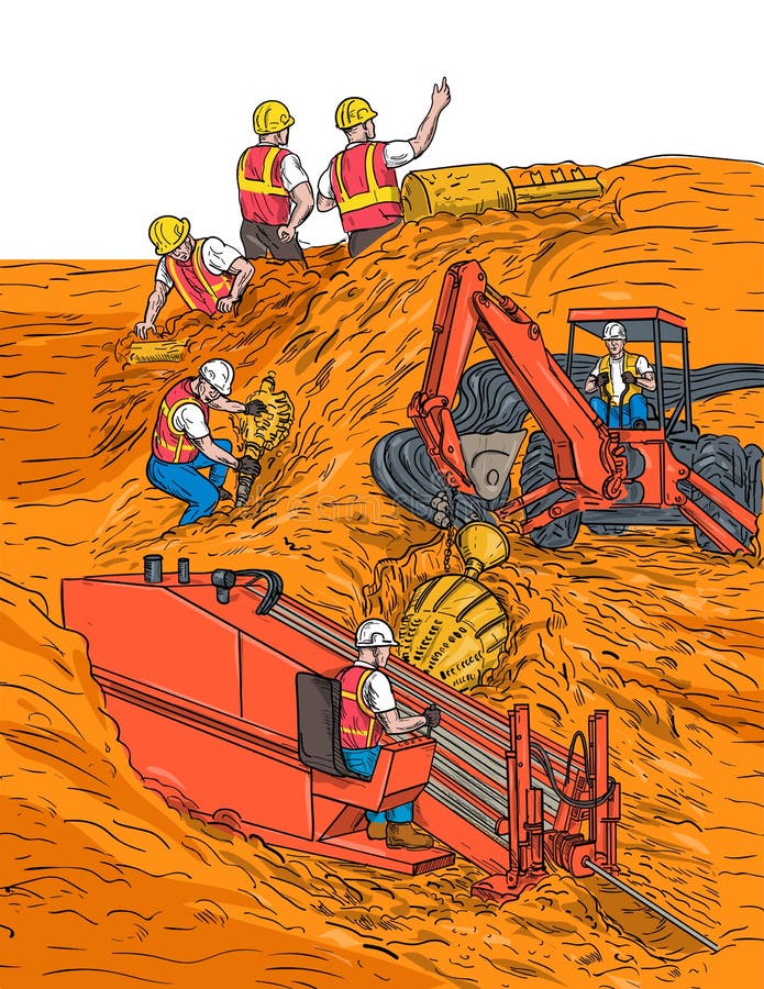 Drilling Underground Stock Illustrations – 740 Drilling Underground ...