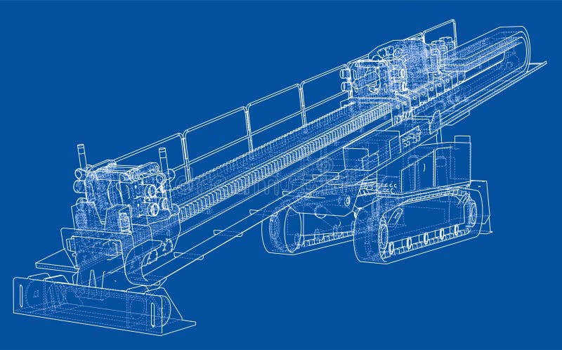 Horizontal Directional Drilling Machine Vector Stock Vector ...