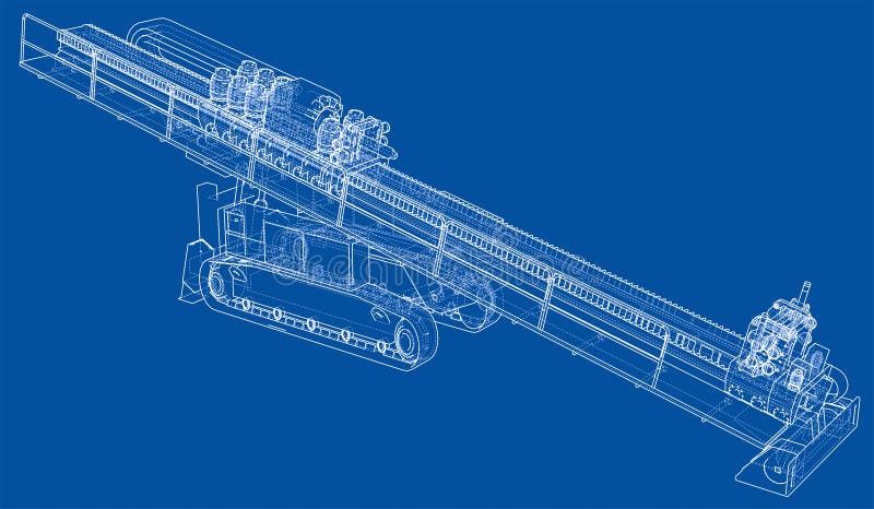 Horizontal Directional Drilling Machine Vector Stock Vector ...