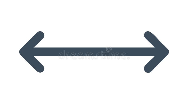 Horizontal Double Arrow Icon for Resize Expand Width Adjust, Vector Design Generative AI Stock ...