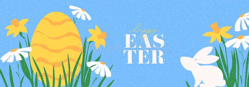 Horizontal Easter Banner Template Stock Vector - Illustration of event ...