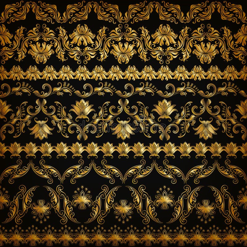 Horizontal Elements Decoration Vector Stock Vector - Illustration of ...