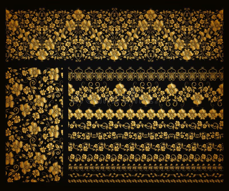 Horizontal Elements Decoration Vector Stock Vector - Illustration of fabric, elegant: 32579044