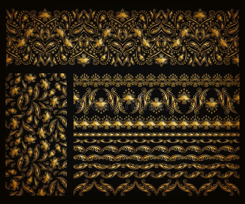 Horizontal Elements Decoration Vector Stock Vector - Illustration of ...