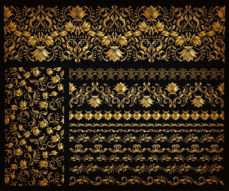 Horizontal Elements Decoration Stock Vector - Illustration of branch ...