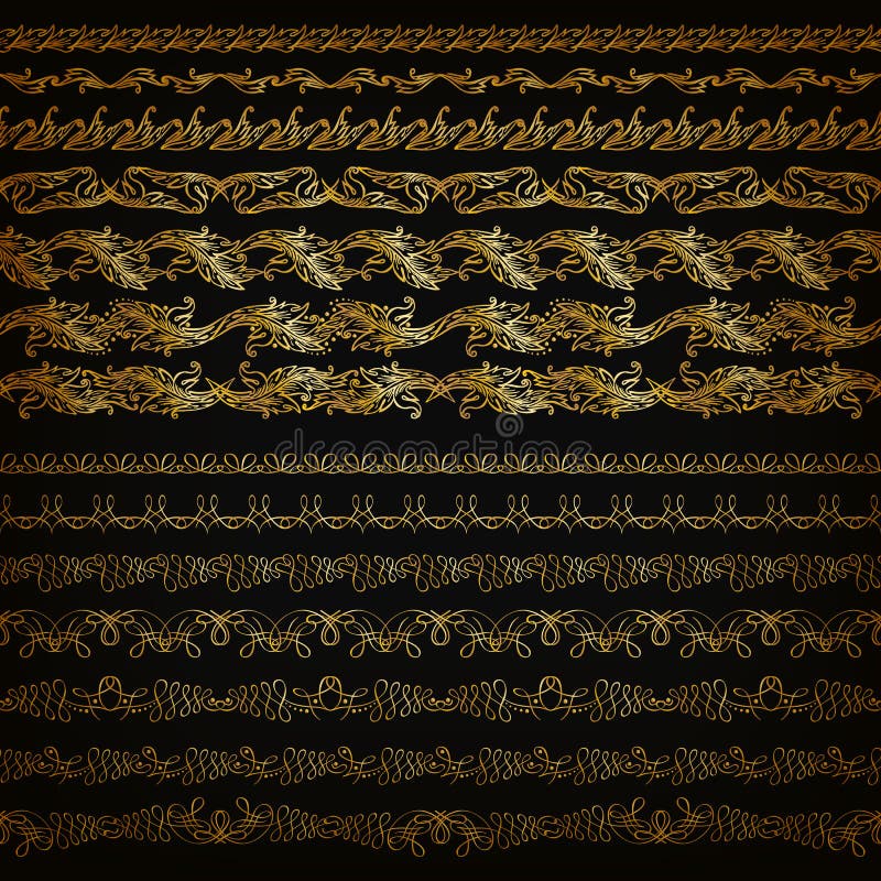 Horizontal Elements Decoration Vector Stock Vector - Illustration of ...