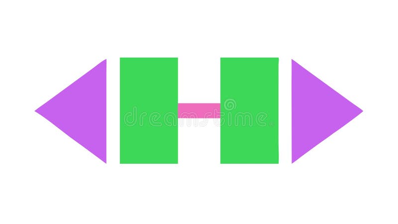 Horizontal Expansion Arrow, Growth and Progress Indicator. Vector ...