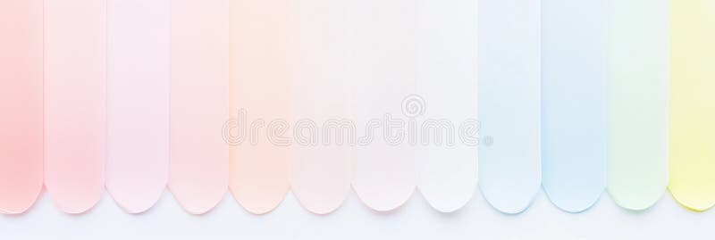 Pastel Color Palette: Row of Rounded Rectangles in Soft Hues on White ...