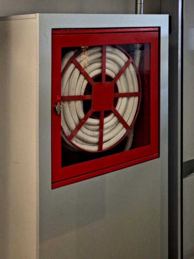 Horizontal Fire Hose Cabinets are Specially Designe Stock Photo - Image ...