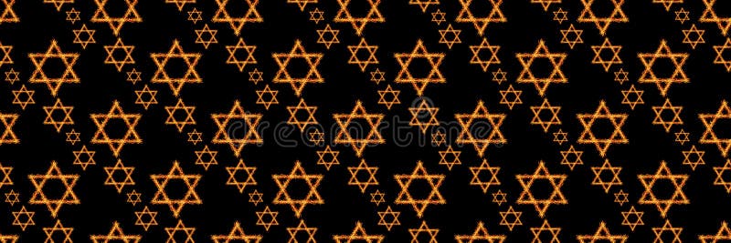 Horizontal Fire Stars Isolated on Black Stock Illustration ...