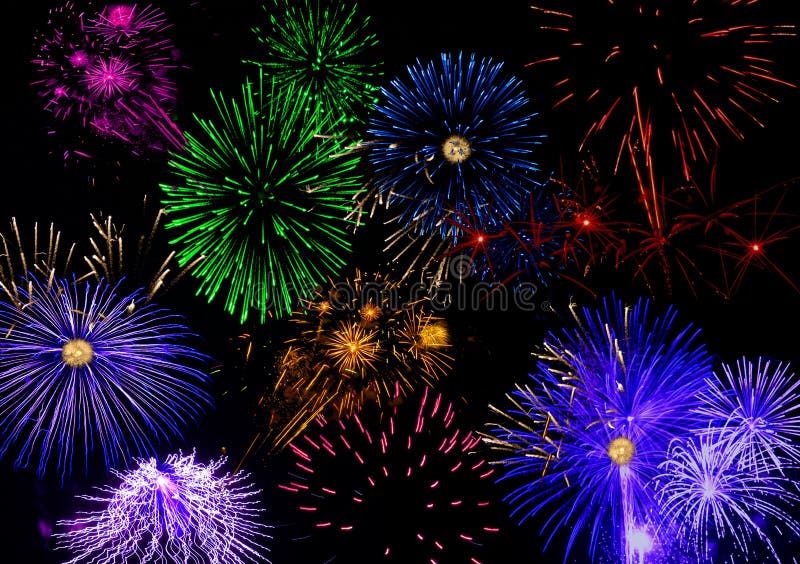 Fireworks 3 stock photo. Image of america, black, breathtaking - 10197308