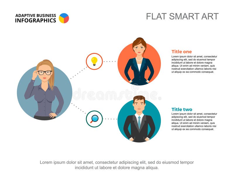 Horizontal Flow Diagram with Two Elements Stock Vector - Illustration ...