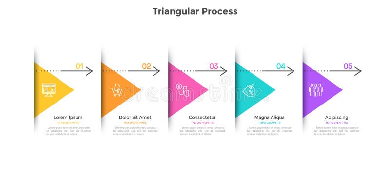 Modern Infographic Vector Template Stock Vector - Illustration of arrow ...