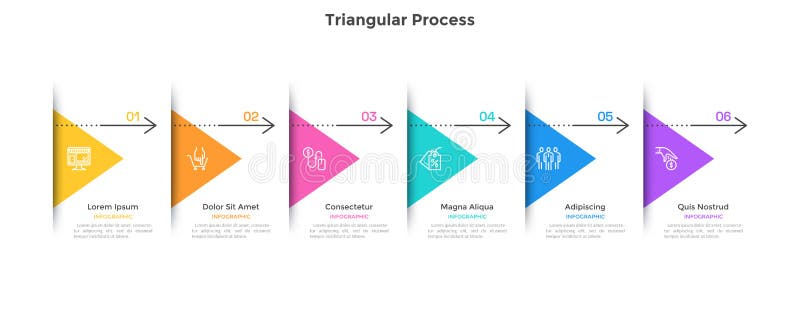 Triangular Triangle Flowchart Diagram Illustration Stock Vector ...