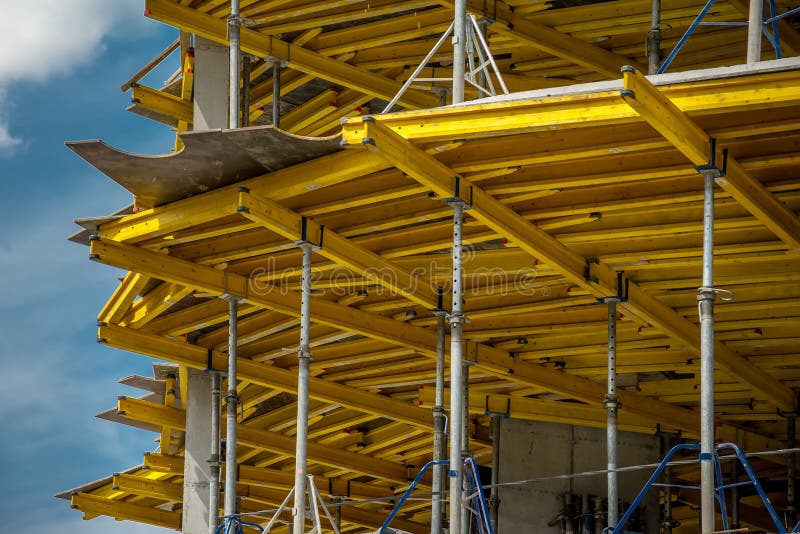 Horizontal Formwork at the Construction Stock Image - Image of tube ...
