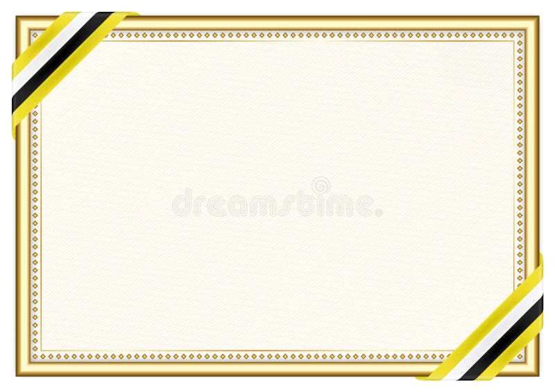 Horizontal Frame and Border with Brunei Flag Stock Vector ...