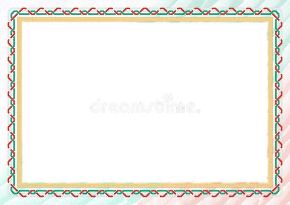 Horizontal Frame and Border with Bulgaria Flag Stock Illustration ...