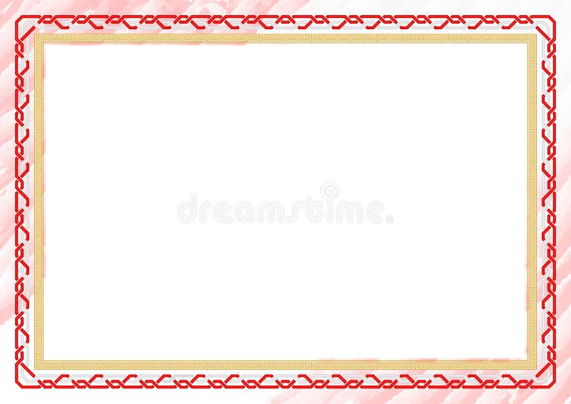 Horizontal Frame and Border with Canada Flag Stock Illustration ...