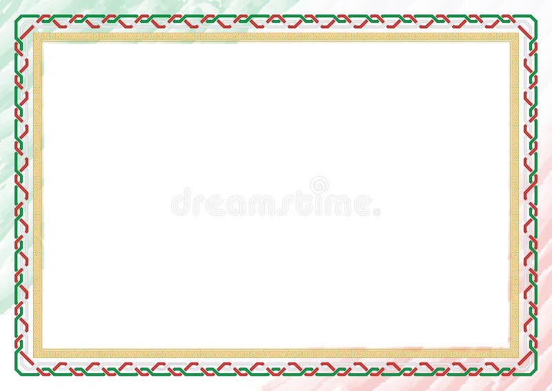 Horizontal Frame and Border with Congo Flag Stock Illustration ...