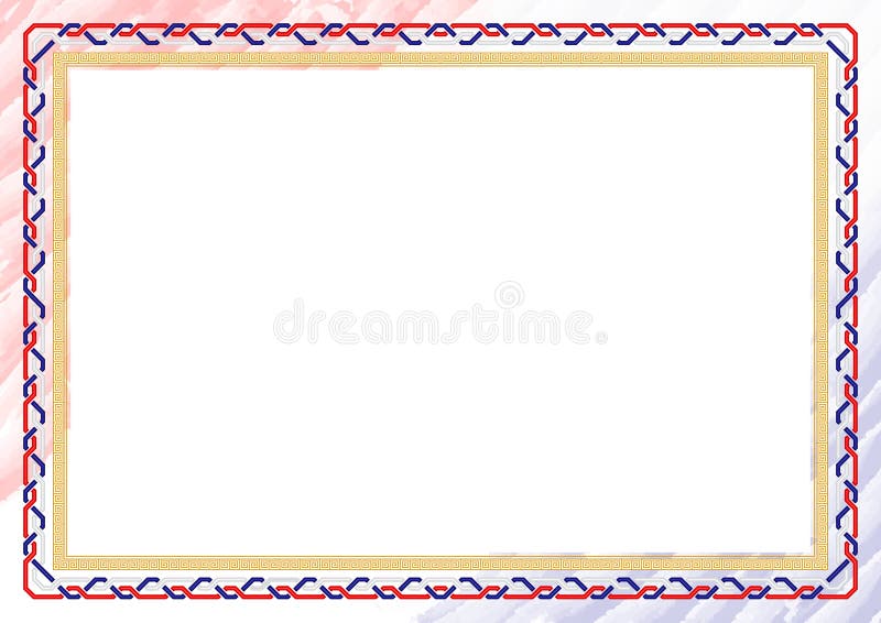 Horizontal Frame and Border with Croatia Flag Stock Illustration ...