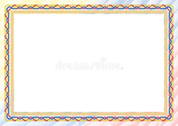 Horizontal Frame and Border with Ecuador Flag Stock Illustration ...