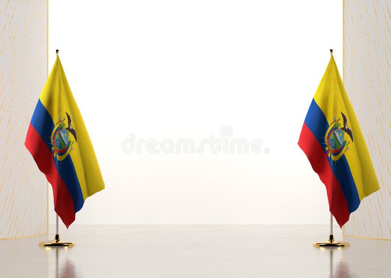 Horizontal Frame and Border with Ecuador Flag Stock Illustration ...