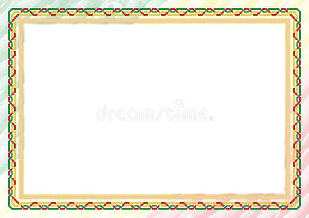 Horizontal Frame and Border with Ethiopia Flag Stock Illustration ...