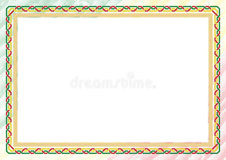 Horizontal Frame and Border with Ethiopia Flag Stock Illustration ...