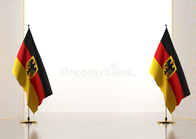 Horizontal Frame and Border with Germany Flag Stock Illustration ...