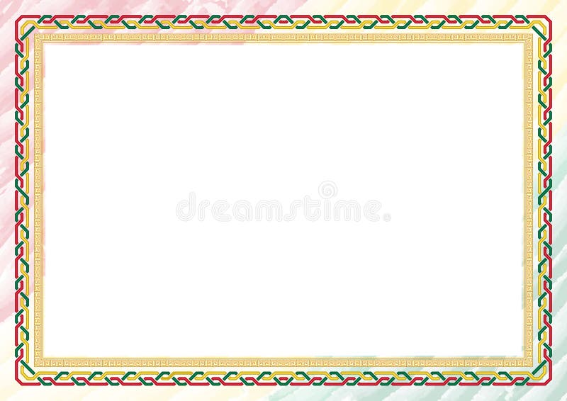 Horizontal Frame and Border with Ghana Flag Stock Illustration ...