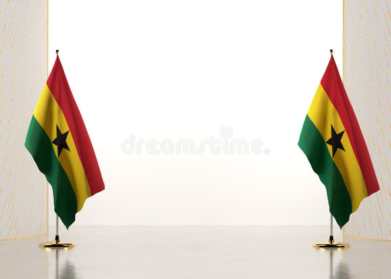 Horizontal Frame and Border with Ghana Flag Stock Illustration ...