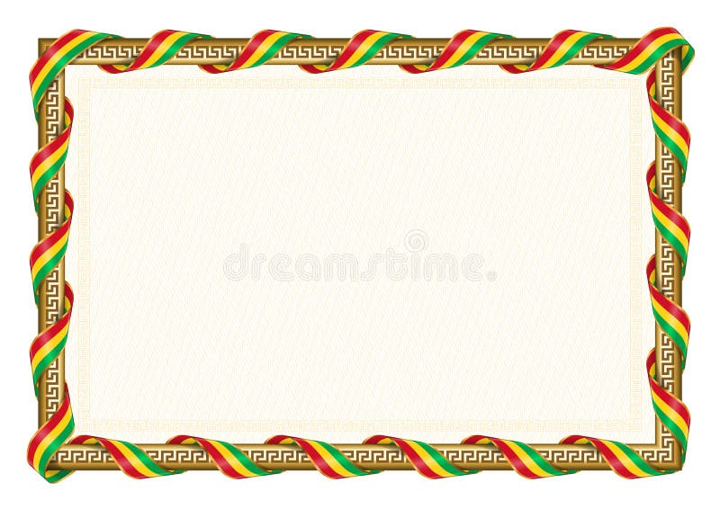 Horizontal Frame and Border with Guyana Flag Stock Vector ...