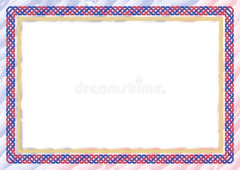 Horizontal Frame and Border with Haiti Flag Stock Illustration ...