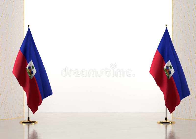 Horizontal Frame and Border with Haiti Flag Stock Illustration ...