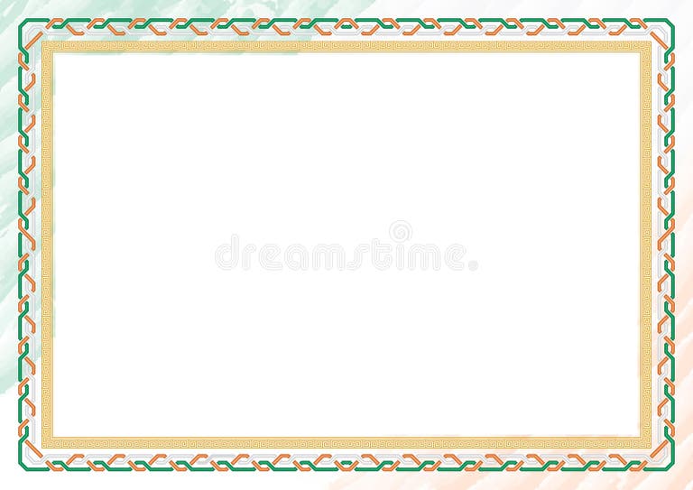 Horizontal Frame and Border with Ireland Flag Stock Vector ...