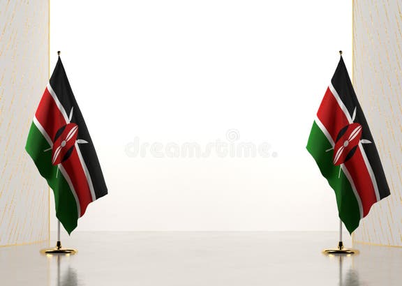 Horizontal Frame and Border with Kenya Flag Stock Illustration ...